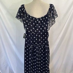 Mlle Gabrielle | Dresses | Mlle Gabrielle Polka Dot Off The Shoulder ...